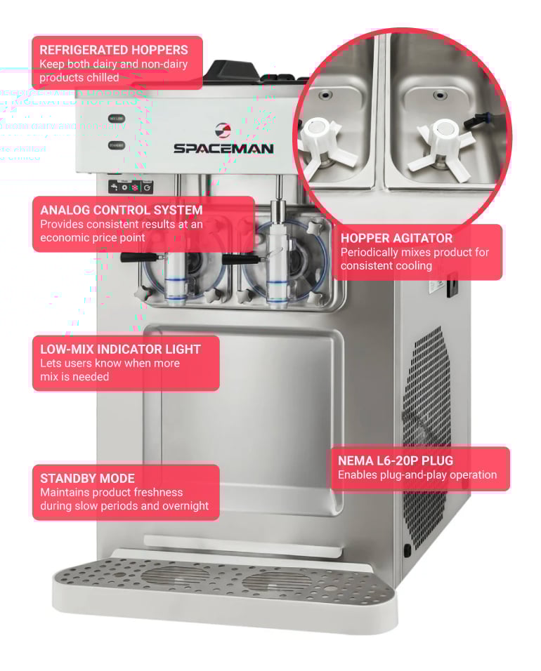 Spaceman 6695-C Frozen Drink Machine w/ (2) 12 7/10 qt Bowls - 21"W ...